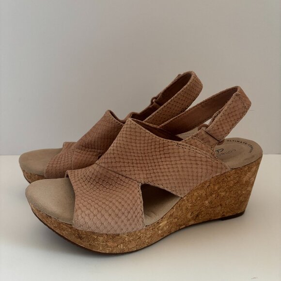 Clarks | Shoes | Clarks Annadel Sky Wedge Sandals Womens 65m Blush ...